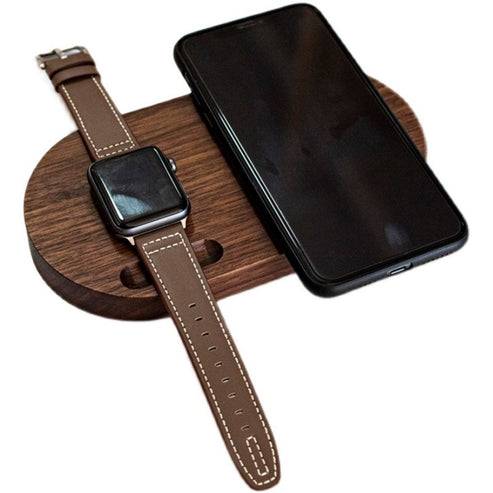 Wood 2 in 1 MagSafe Charger Station for iPhone & Apple Watch