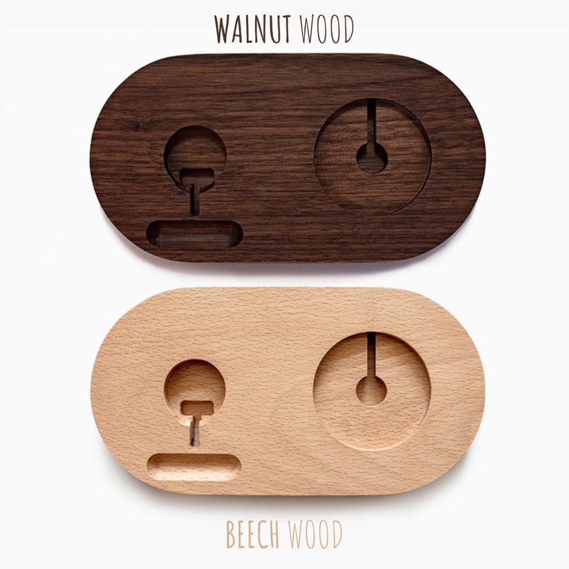 Wood 2 in 1 MagSafe Charger Station for iPhone & Apple Watch