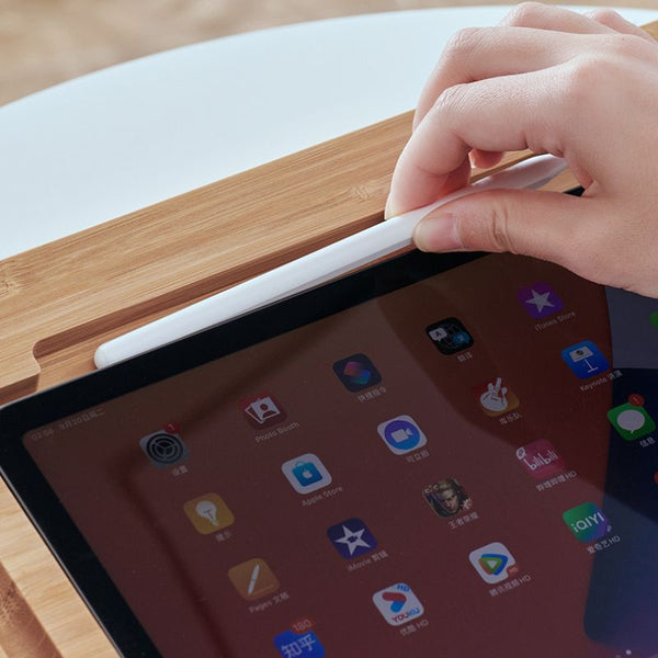 Adjustable Bamboo iPad Stand for Stable Viewing Angle
