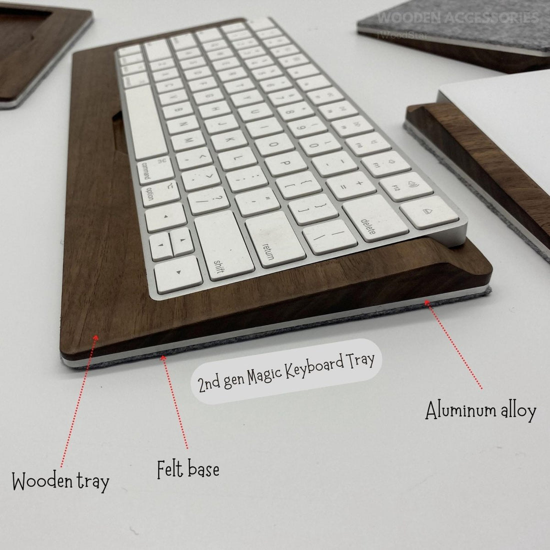 Buy Apple Magic Keyboard Tray Walnut ⌨️🔥 iWoodStore