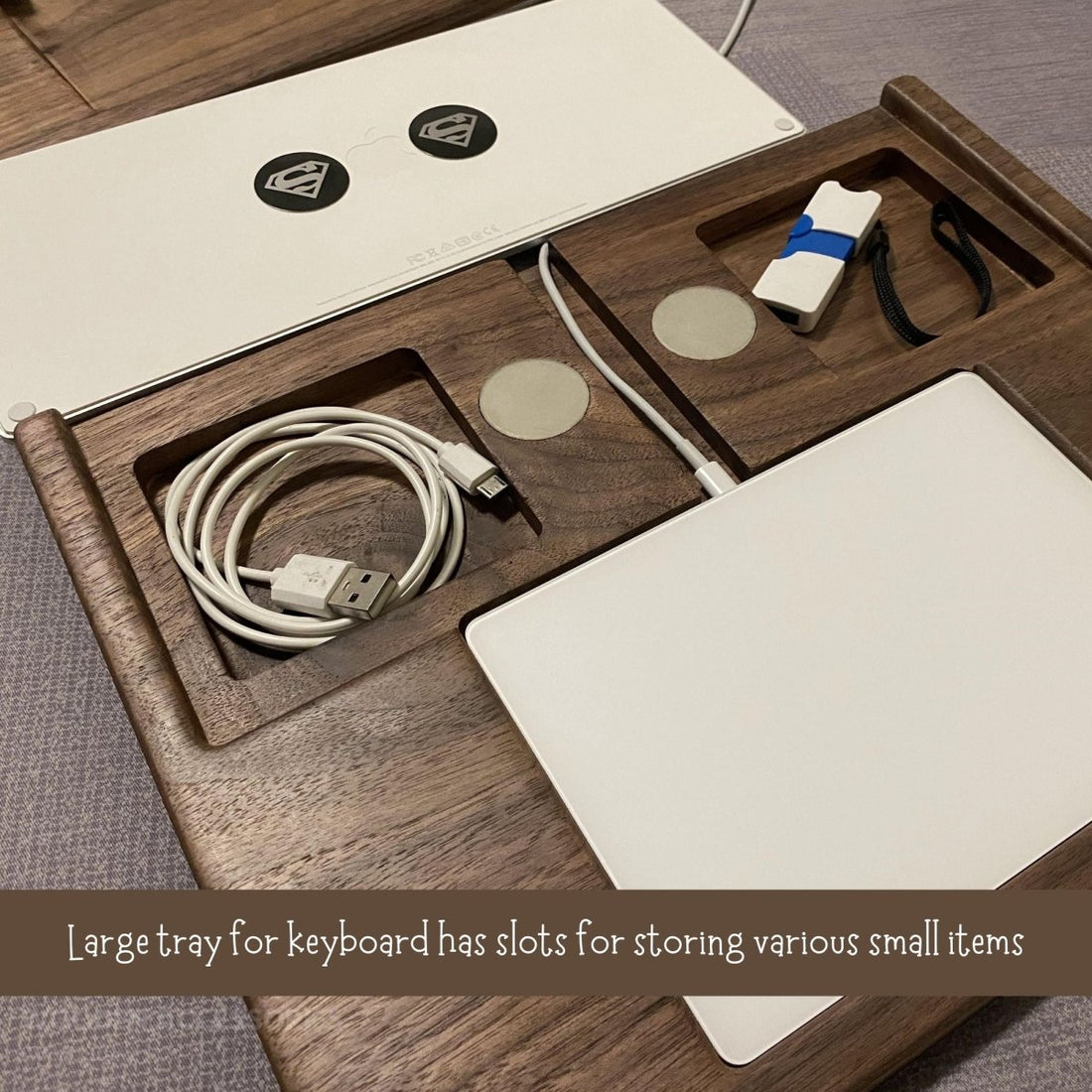 Buy Apple Magic Keyboard Tray Walnut ⌨️🔥 iWoodStore