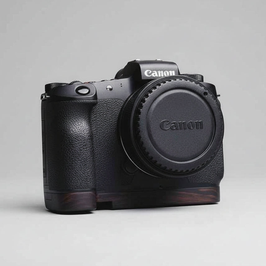 Handcrafted Wooden Grip Base Plate for Canon EOS R 🔥📷