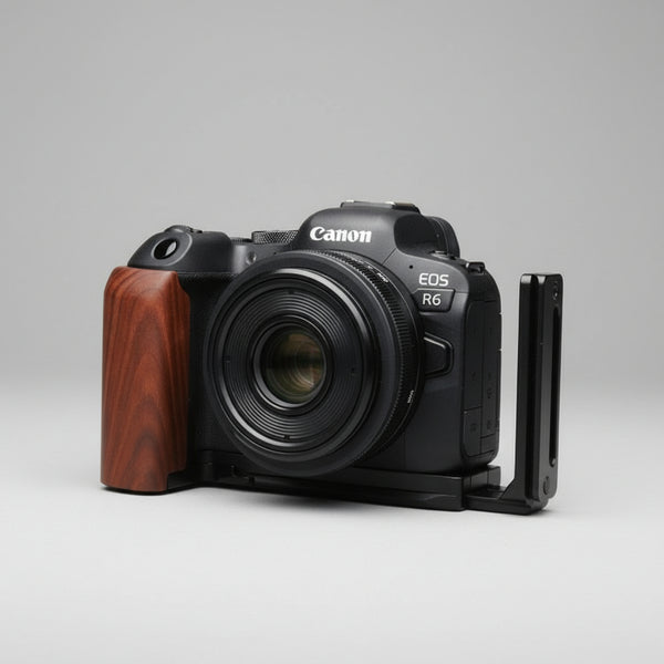 Exclusive Canon EOS R6 R5 R6 Mark2 Hand Grip Real Wood 📷 iWoodStore
