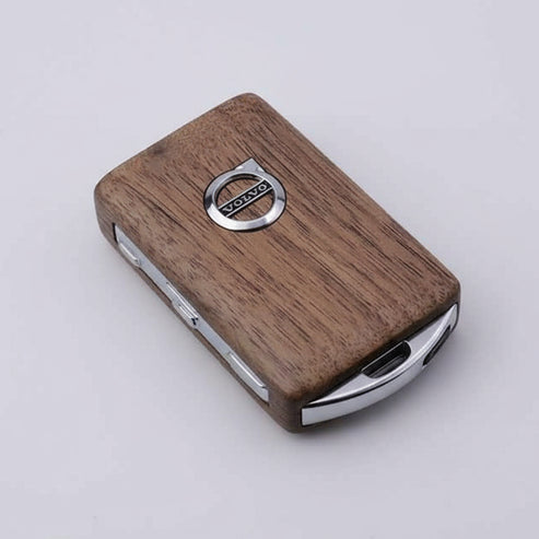 Volvo Car Key Wooden Case Cover Fob with Wristlet 🚗 🌳 🔑