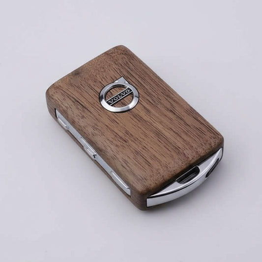 Volvo Car Key Wooden Case Cover Fob with Wristlet 🚗 🌳 🔑