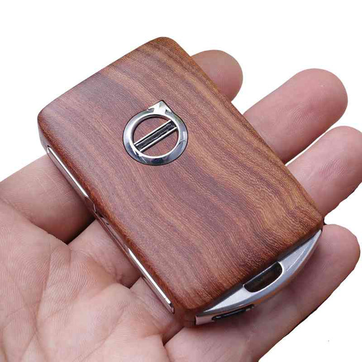 Volvo Car Key Wooden Case Cover Fob with Wristlet 🚗 🌳 🔑