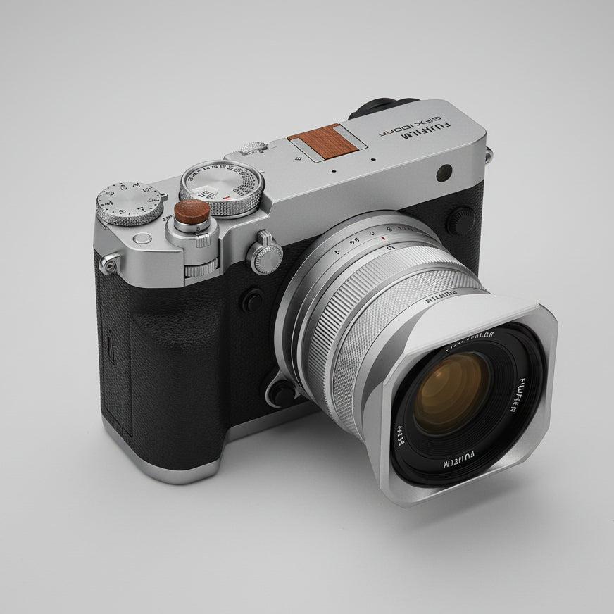 Cover Set Fuji GFX100RF GFX50 Hotshoe Shutter Button Wood