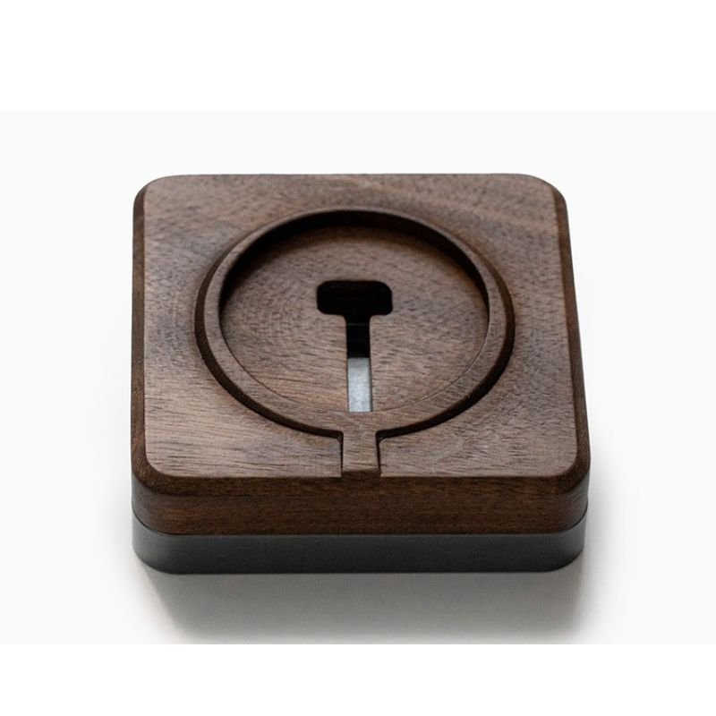 Dark Walnut Wood MagSafe Holder iPhone 15 Compatible Models