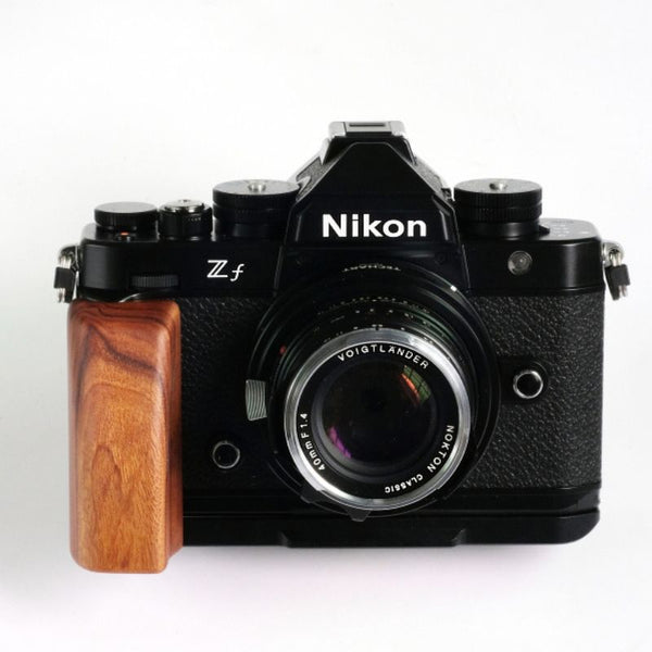 Extended Nikon ZF Grip For Large Hand 📷 Real Wood 🌲