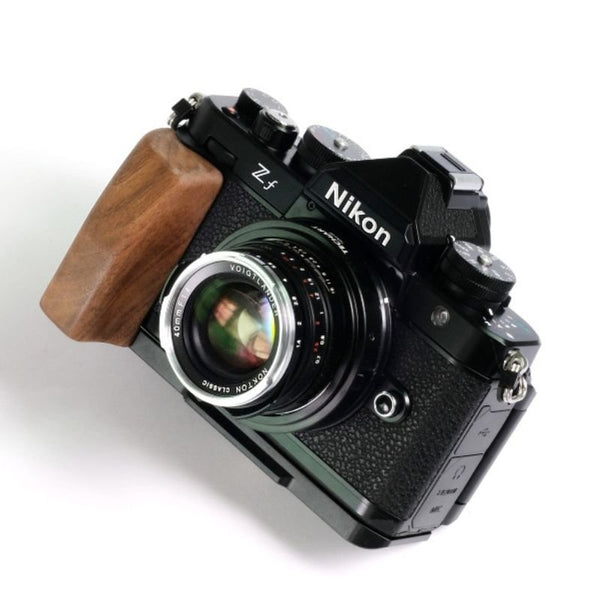 Extended Nikon ZF Grip For Large Hand 📷 Real Wood 🌲