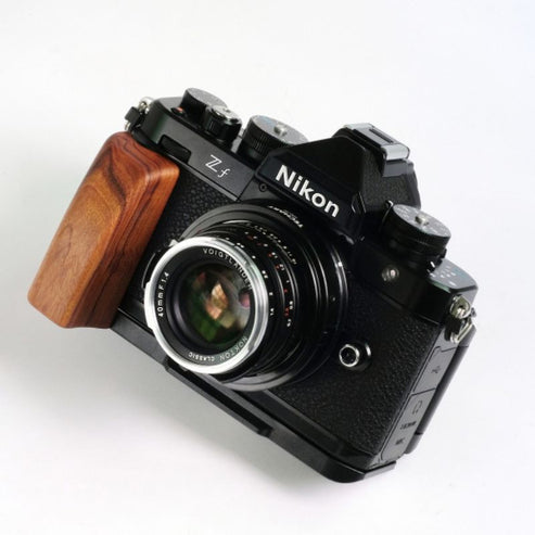 Extended Nikon ZF Grip For Large Hand 📷 Real Wood 🌲