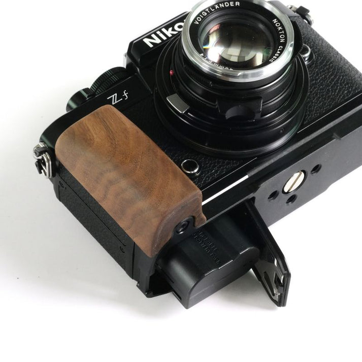 Extended Nikon ZF Grip For Large Hand 📷 Real Wood 🌲