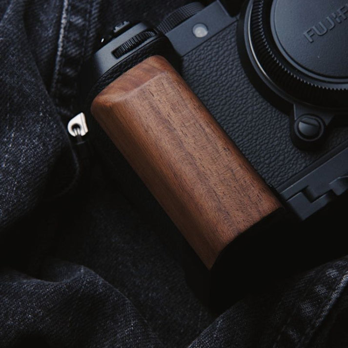 Fuji XS20 Hand Grip - Premium Wood & Aluminum Alloy Base