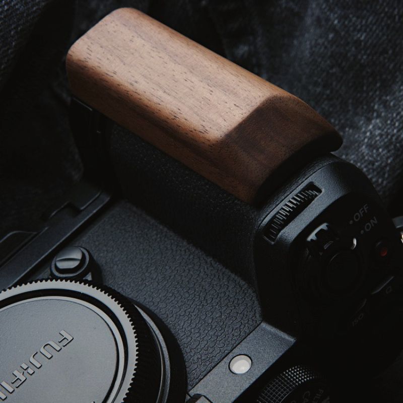 Fuji XS20 Hand Grip - Premium Wood & Aluminum Alloy Base