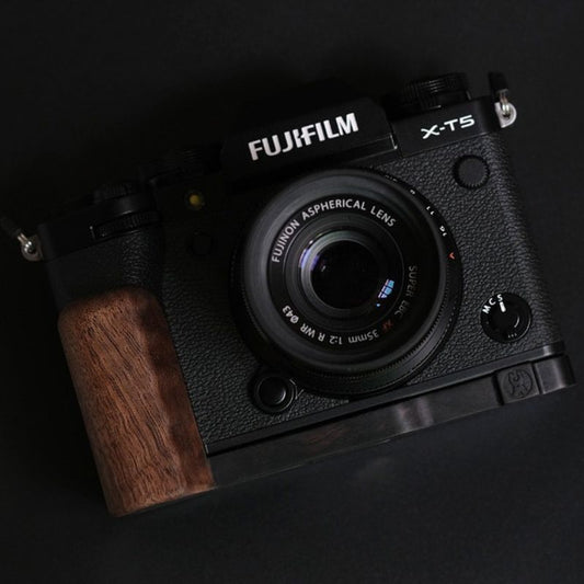 Fuji XT5 Grip Custom Walnut & Ebony Wood for XT5 Camera 📷🔥