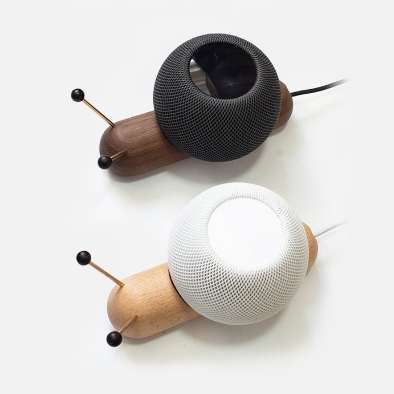 Stylish Snail Style HomePod Mini Docking Station - Wood 🌳🔥