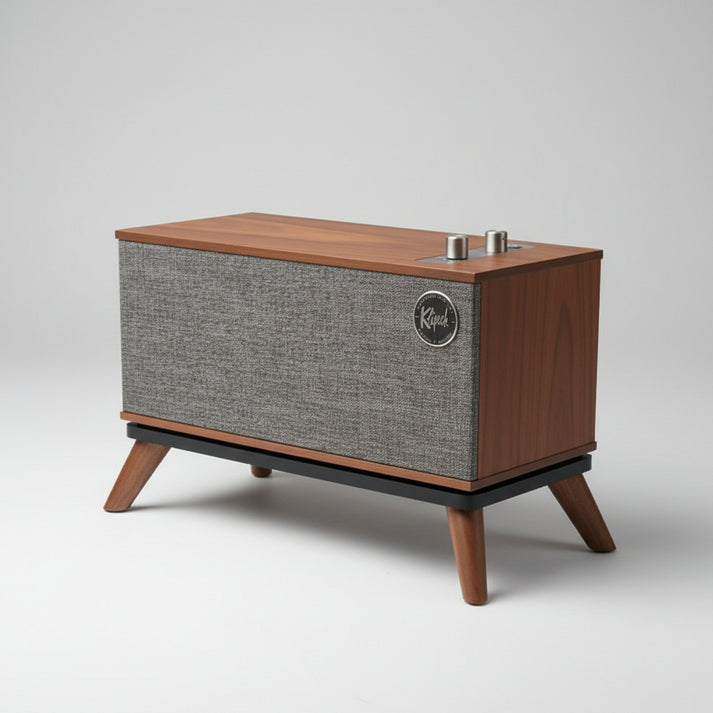 Klipsch Speaker Stand for Desk - Premium Walnut Construction