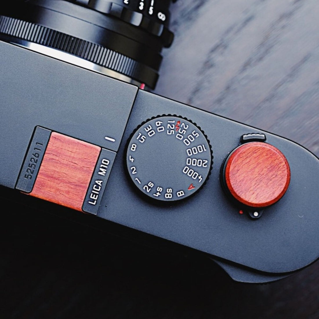 Leica M10 M10-P M9 Hot Shoe Cover Shutter Button Wooden Set
