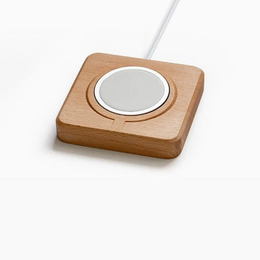 Light Birch Wood MagSafe Holder Stand Handcrafted Experience