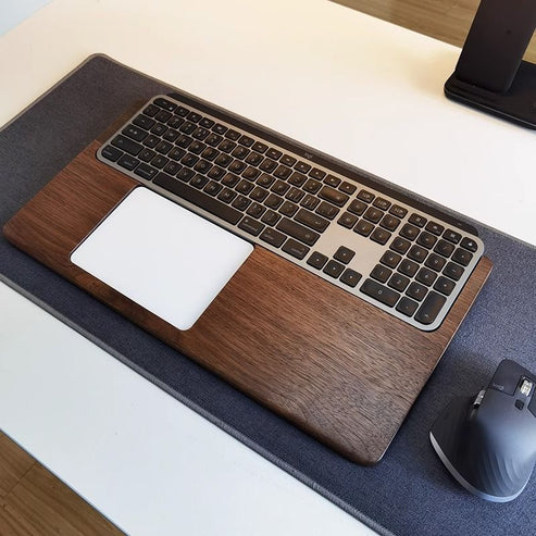 Handmade Dark Walnut Wooden Tray for Logitech MX Keyboards