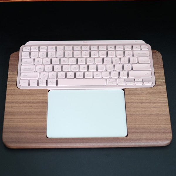 Handmade Dark Walnut Wooden Tray for Logitech MX Keyboards