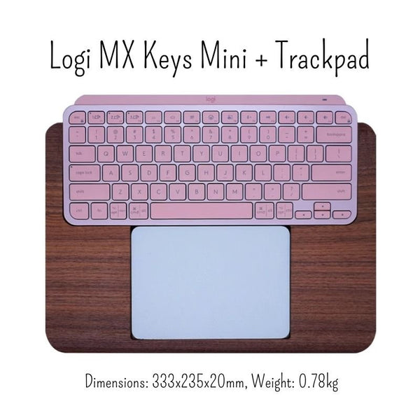 Handmade Dark Walnut Wooden Tray for Logitech MX Keyboards