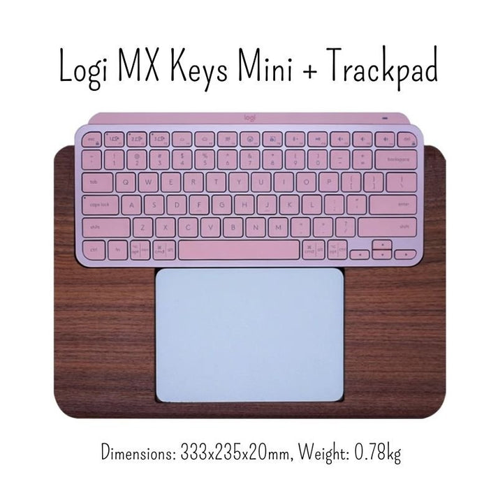 Handmade Dark Walnut Wooden Tray for Logitech MX Keyboards