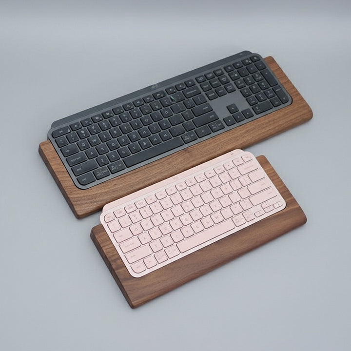 Handmade Dark Walnut Wooden Tray for Logitech MX Keyboards