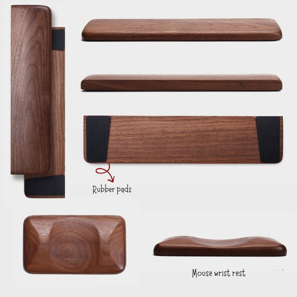 Walnut Wooden Keyboard Wrist Rest for Mechanical Keyboards