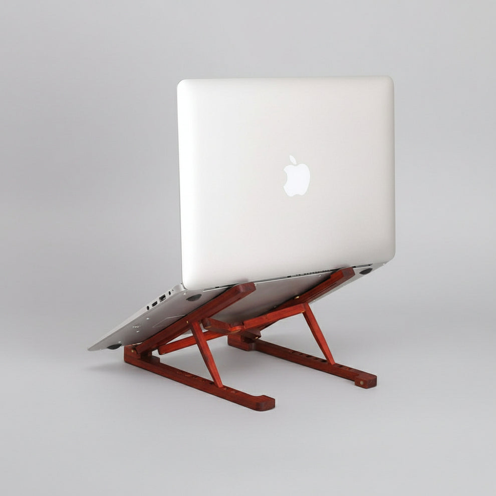 Portable Laptop Stand Wood for Desk - Adjustable Stand