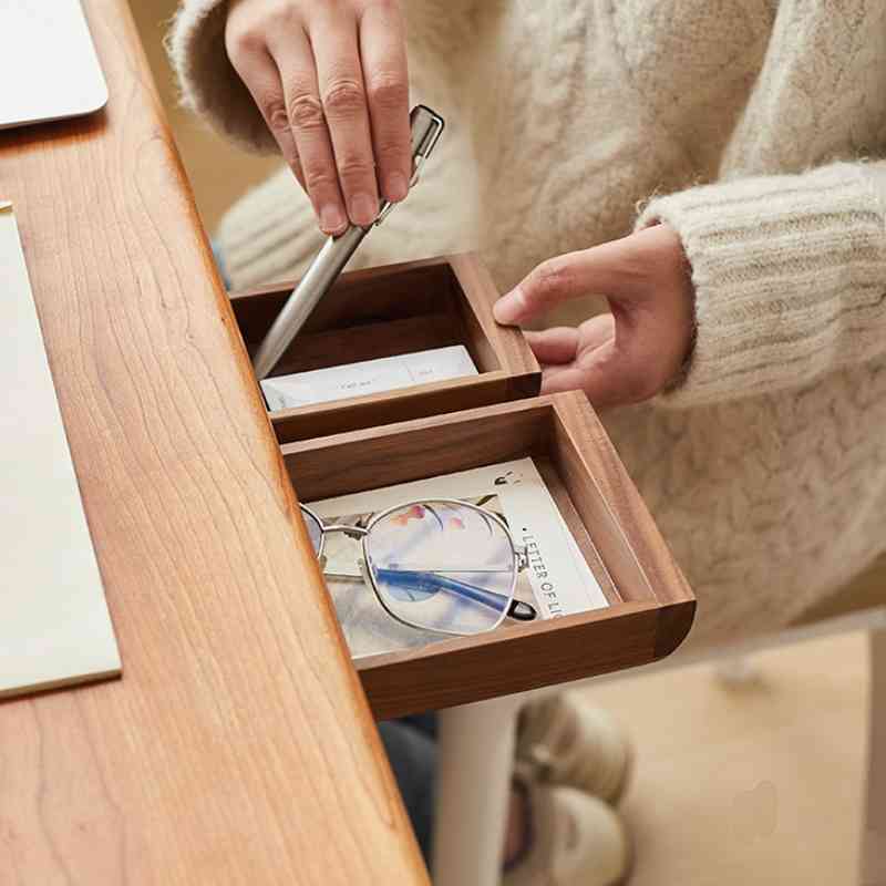 Pull-out Wooden Desk Drawer Hidden Storage
