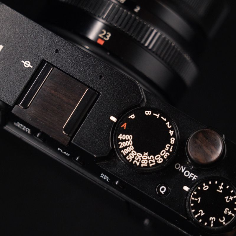 Wooden Shutter Button Hot Shoe Cover Fuji XPro3 X100V XT5 📷