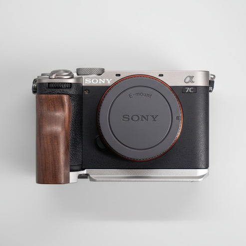 Sony A7C2 A7CR Grip YW Design 📷 Premium Wooden Camera Grip