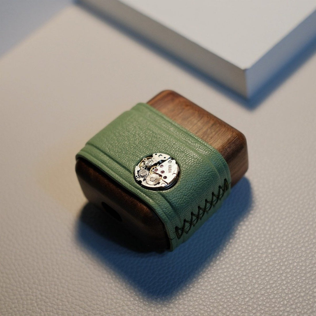 Walnut Wood AirPods Pro Case With Leather 🎧 iWoodStore