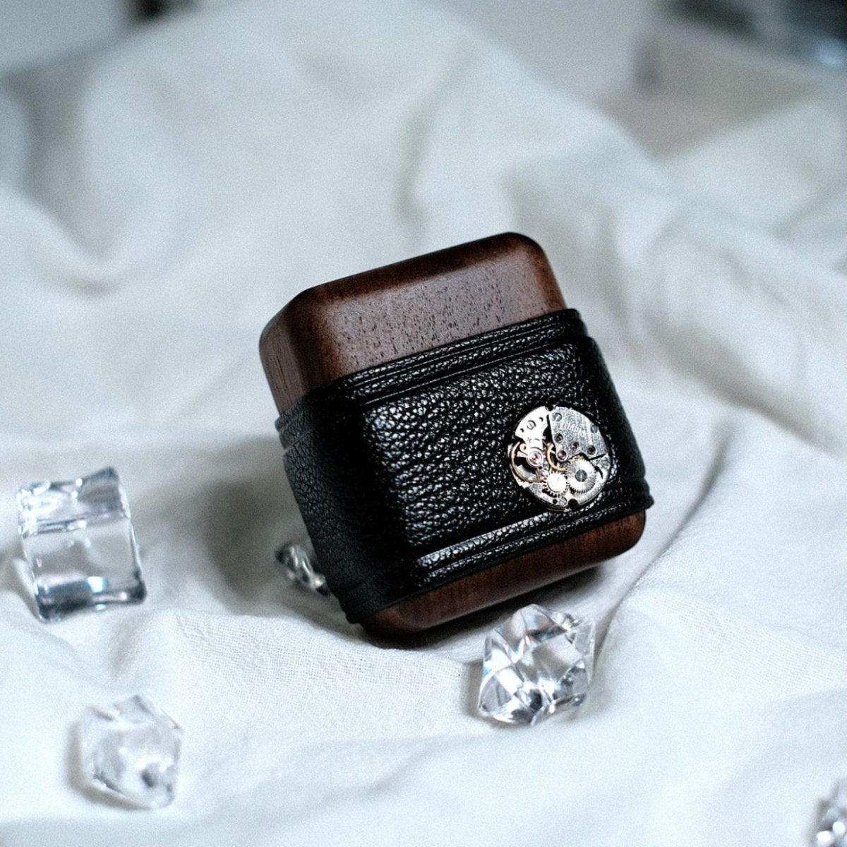 Walnut Wood AirPods Pro Case With Leather 🎧 iWoodStore