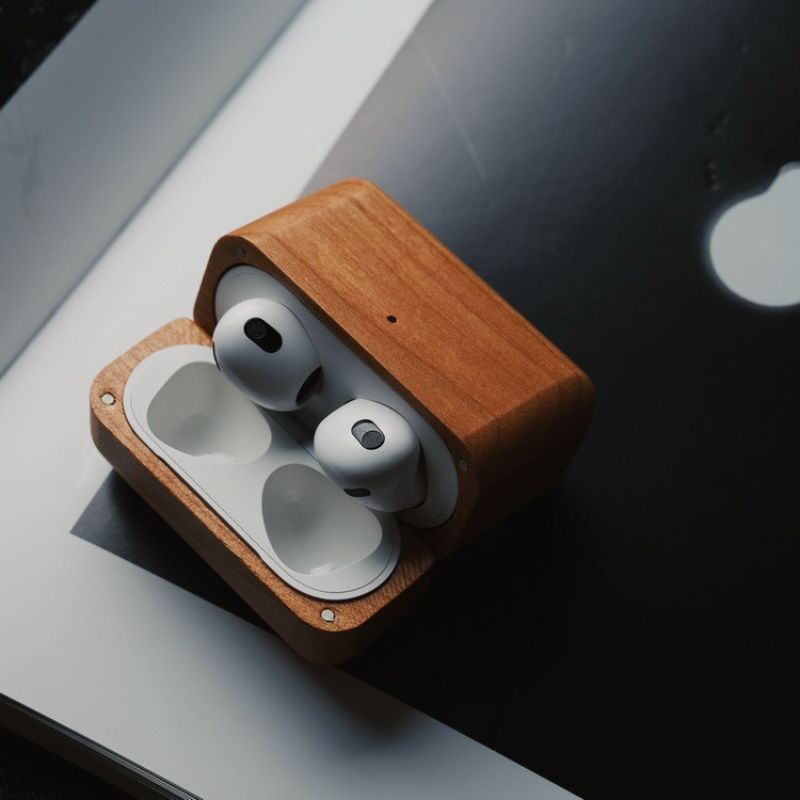 Handmade Wooden AirPods 3 Case Cover - Unique Natural Design