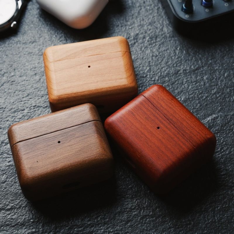Handmade Wooden AirPods 3 Case Cover - Unique Natural Design