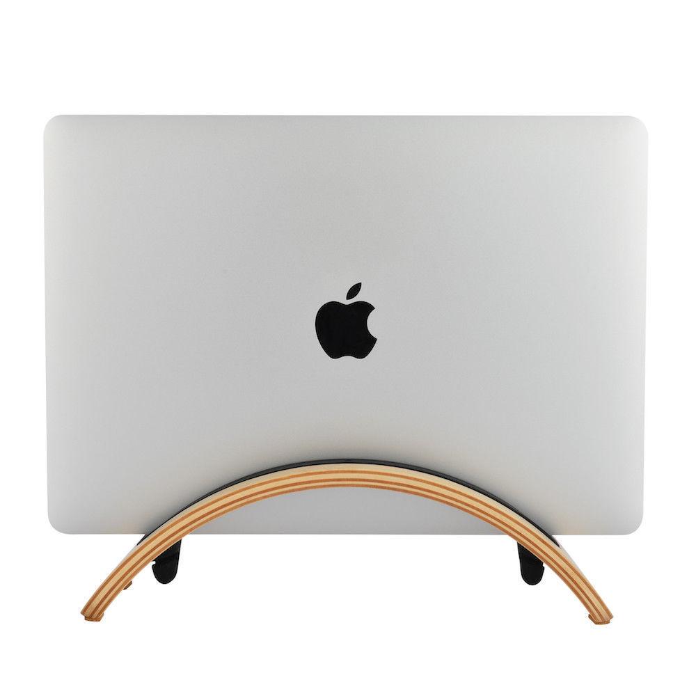 Vertical Macbook Stand Holder, Efficient Desk Space Solution