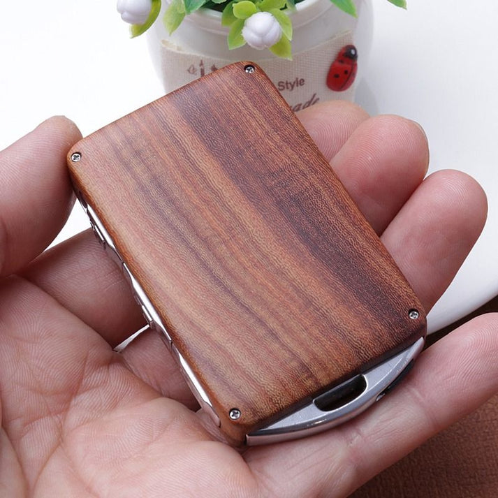 Volvo Car Key Wooden Case Cover Fob with Wristlet 🚗 🌳 🔑