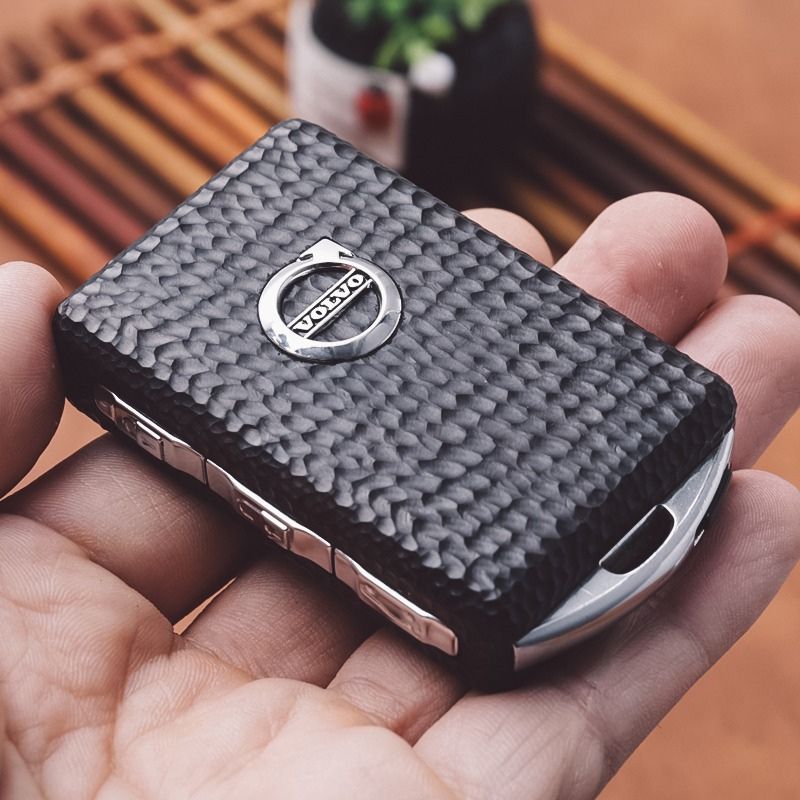 Volvo Car Key Wooden Case Cover Fob with Wristlet 🚗 🌳 🔑