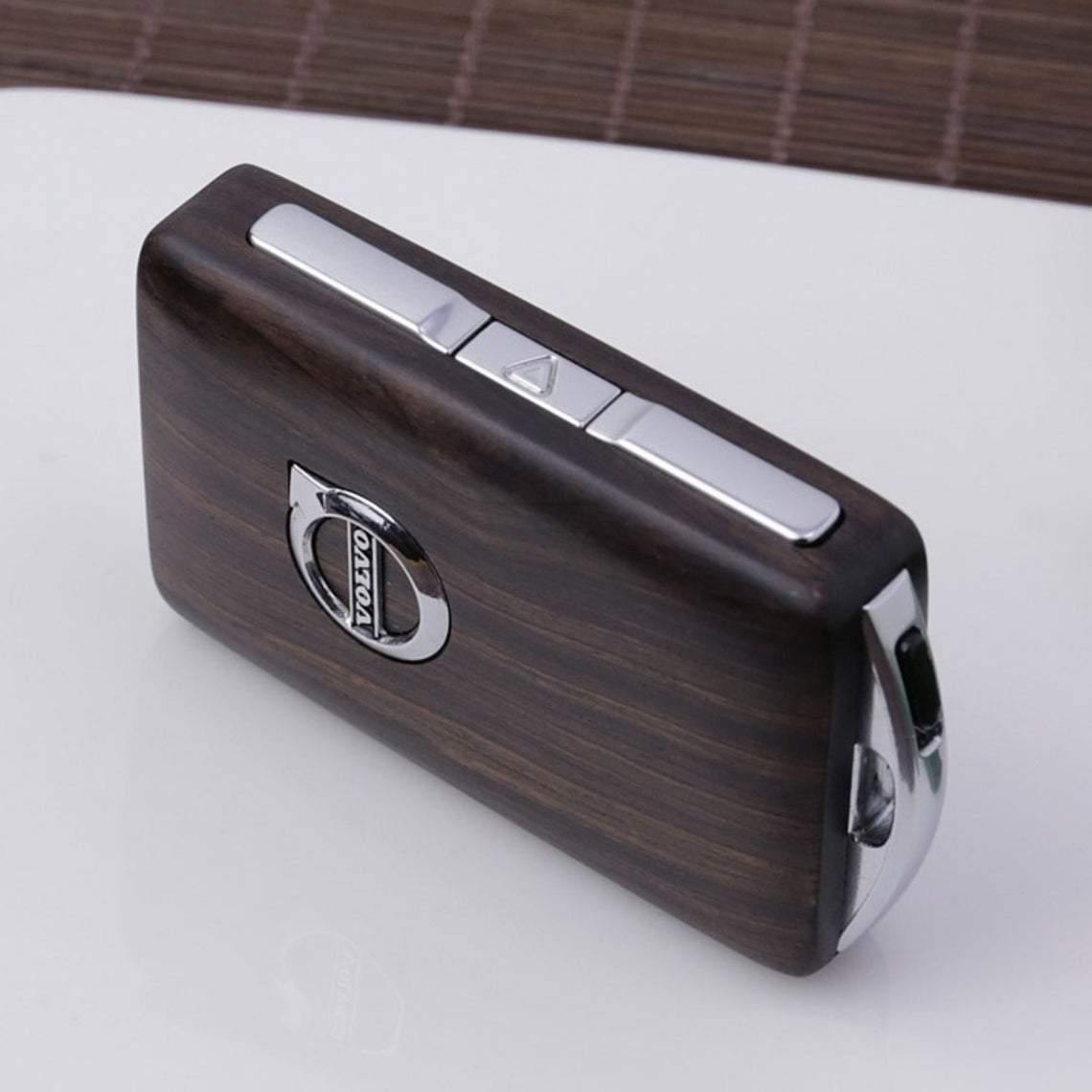 Volvo Car Key Wooden Case Cover Fob with Wristlet 🚗 🌳 🔑