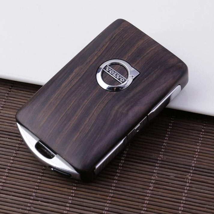 Volvo Car Key Wooden Case Cover Fob with Wristlet 🚗 🌳 🔑