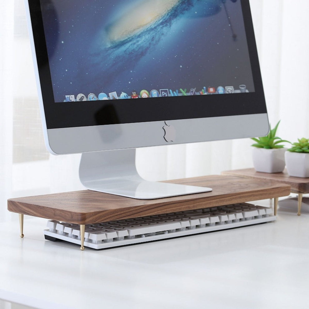 Stylish Brass Leg Monitor Holder for Desk with USB Ports 💻