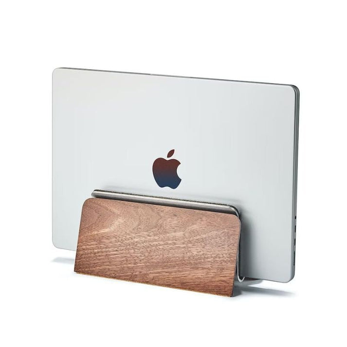 Elegant Vertical Laptop Stand in Wood - Premium Dock for MacBook