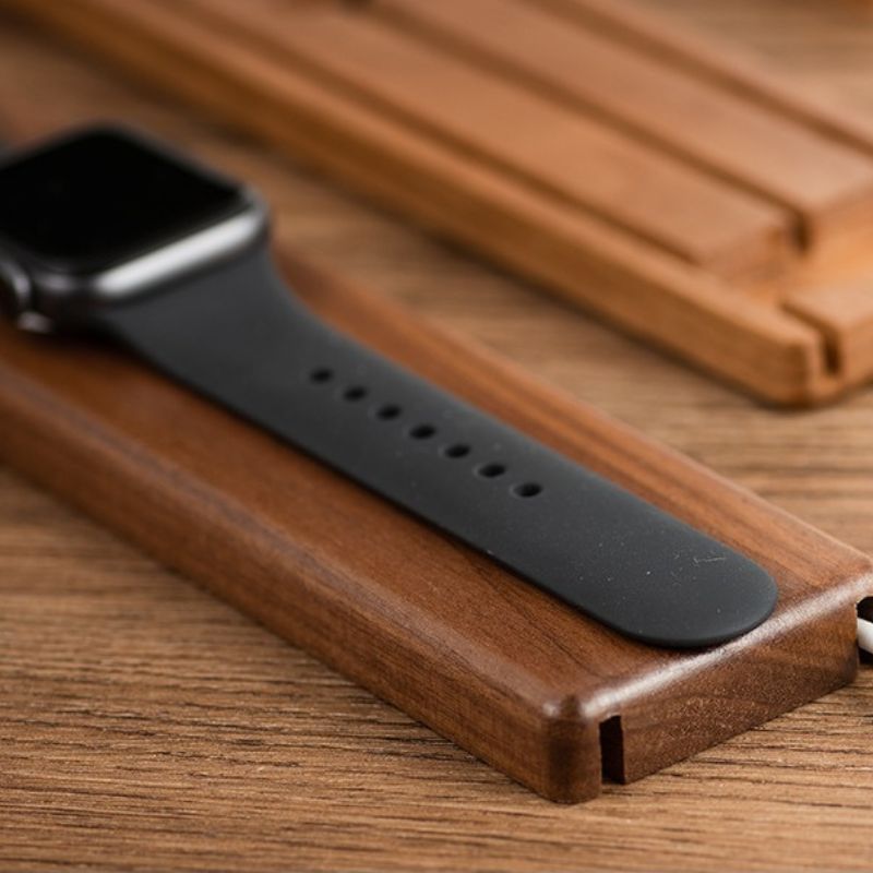 Wooden Apple Watch Stand ⌚ High-Quality Wood Charging Stand