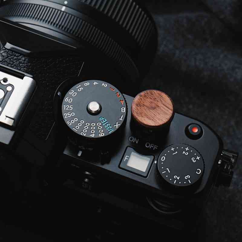 Wooden Nikon Leica Shutter Release Button Large 15mm