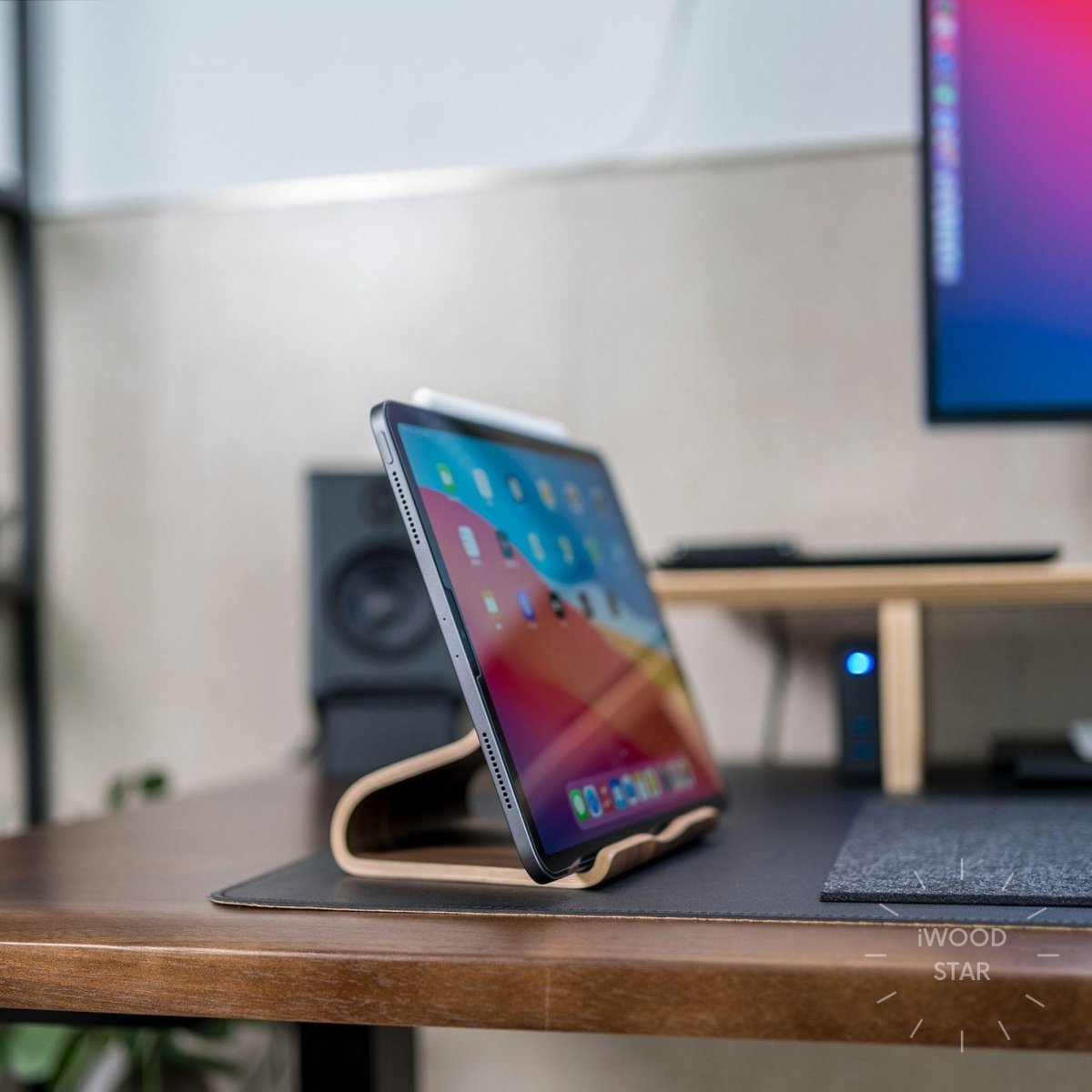 Handcrafted Wooden Tablet Stand Holder for iPad and Tablets