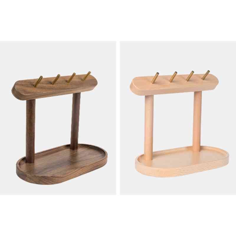 Wooden Valet Tray Key Rack Organizer