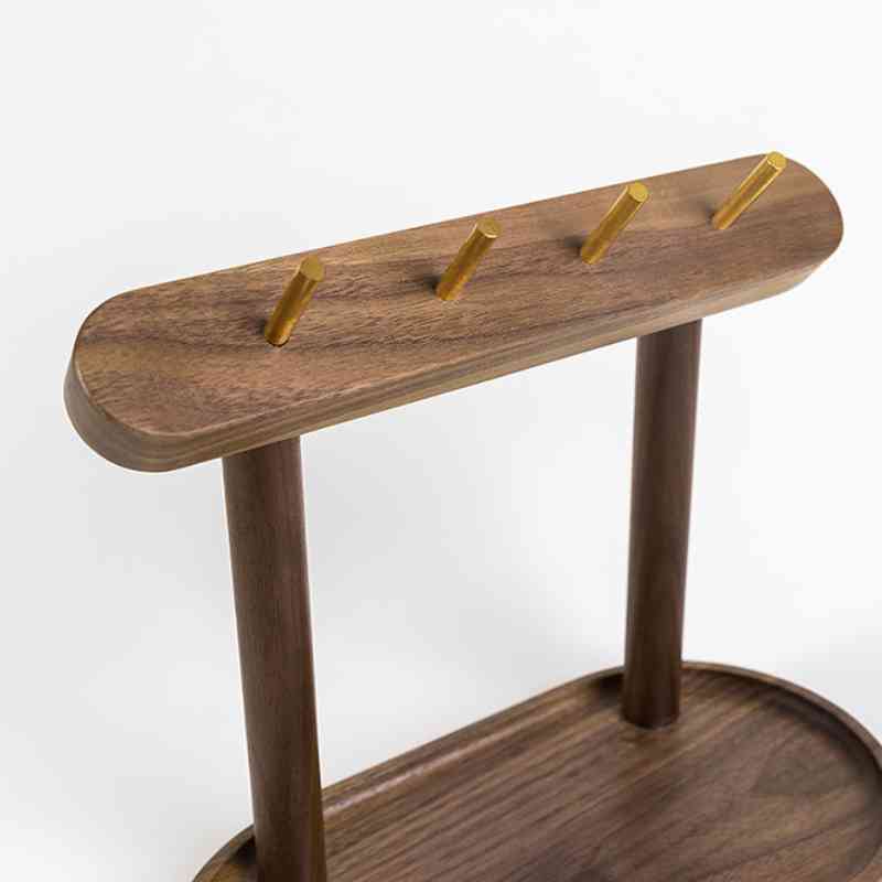 Wooden Valet Tray Key Rack Organizer