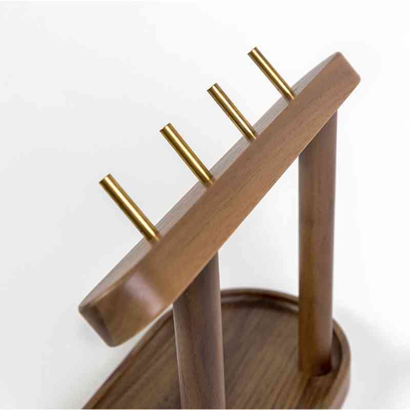 Wooden Valet Tray Key Rack Organizer